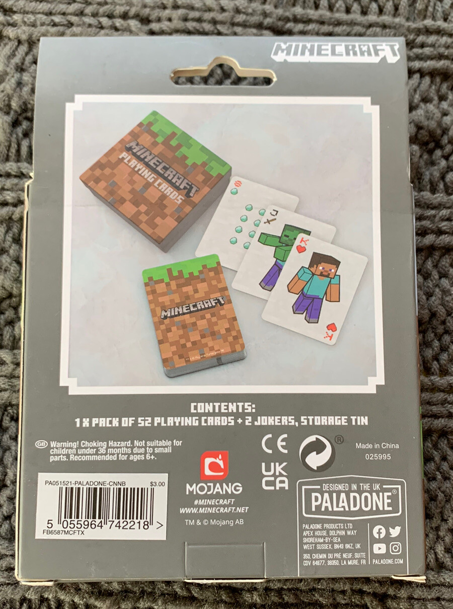 Minecraft Playing Cards With Tin (new) Official Product - Alex Steve ...