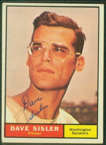 1961 Topps Card #239, Signed-Autographed, Dave Sisler, Tigers, PSA/DNA ...