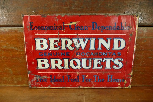 Vintage Original 1930s/1940s BERWIND BRIQUETS Embossed Metal ...