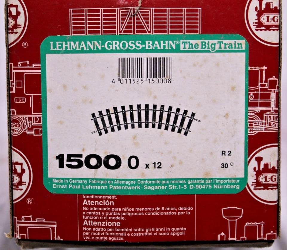 LGB 1500 Twelve (12) Pieces Brass R2 Curved Track - G Scale | eBay