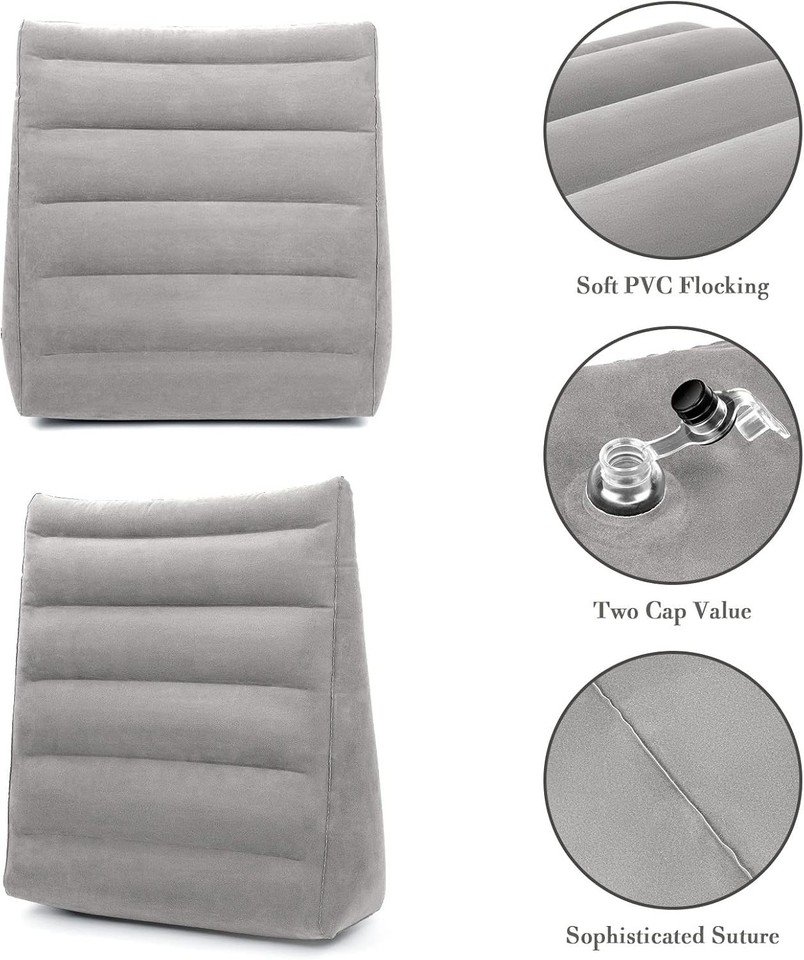 Versatile Inflatable Wedge Pillow for Ultimate Comfort & Support - Grey ...
