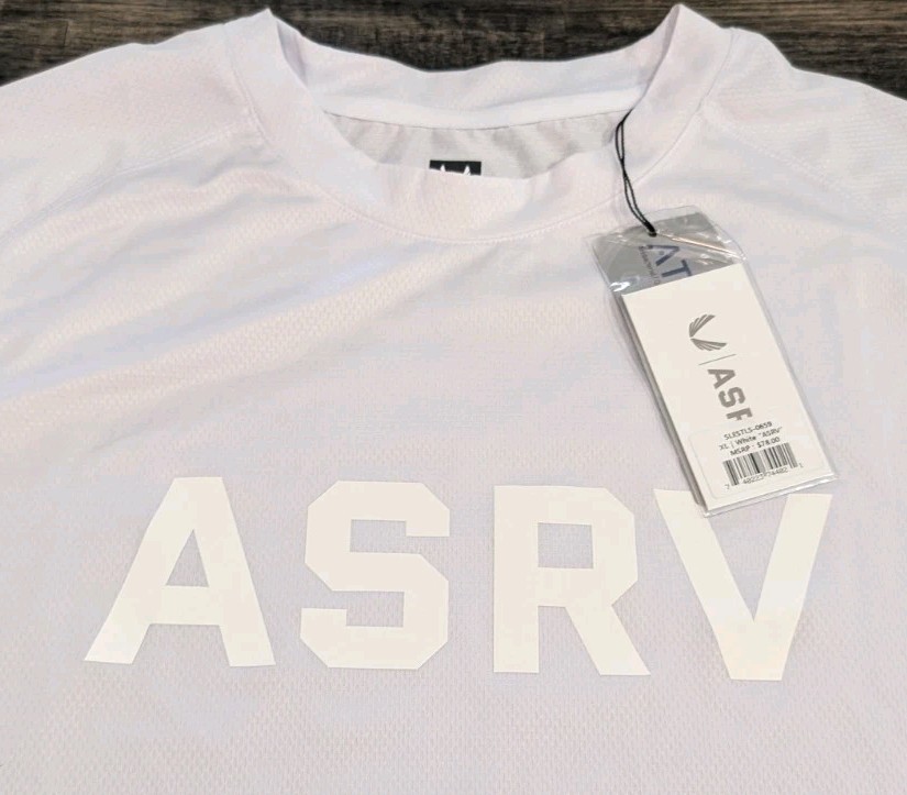 Mens ASRV DSG-0659 SILVER-LITE Established Long Sleeve Shirt White Size ...