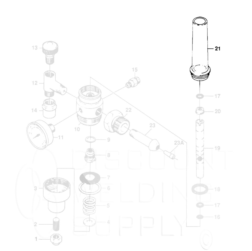 VICTOR FLOWMETER TUBE COVER 1002-0001 LENS HRF 2425, 2480, 2325, 2380 V ...