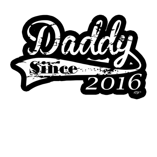2 x Large Car Stickers daddy since 2016 Decal Bumper Truck Laptop ...