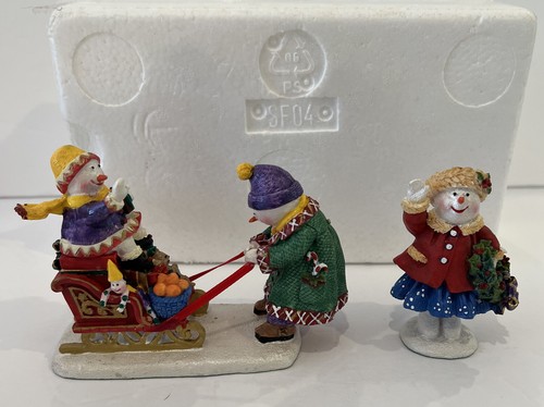 VGC Ingrid Design (1998) Sled Of Good Cheer SF04 Set of 2 Snowman ...