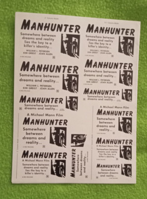 "Manhunter" Original Movie Mini Ad Clip Art 1986 (uncut) | eBay