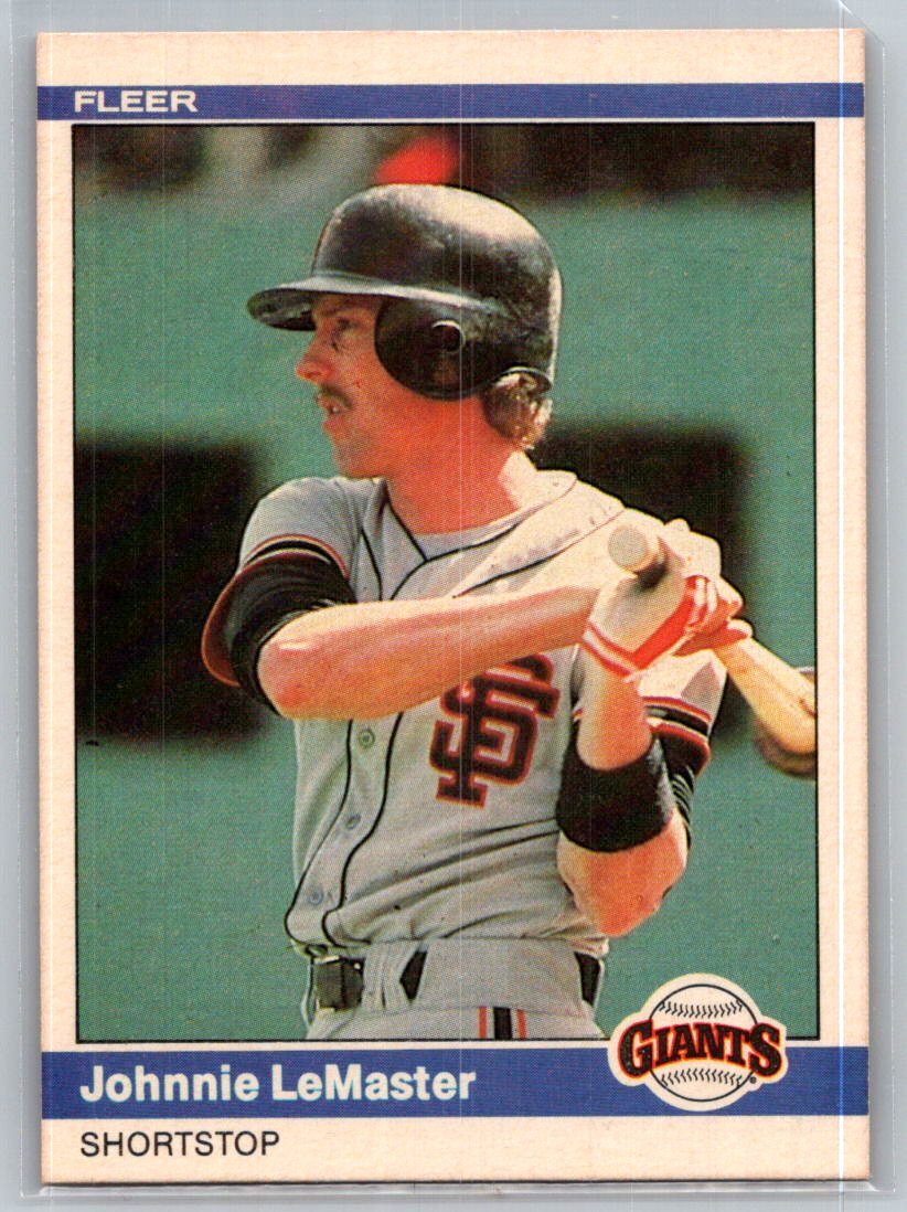 1984 Fleer Baseball #378 Johnnie LeMaster - VG - San Francisco Giants ...