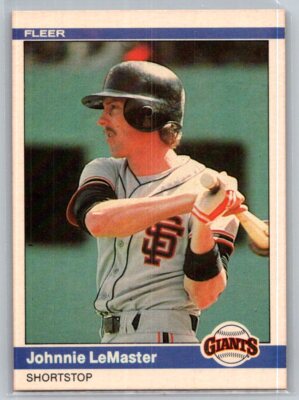 1984 Fleer Baseball #378 Johnnie LeMaster - VG - San Francisco Giants ...