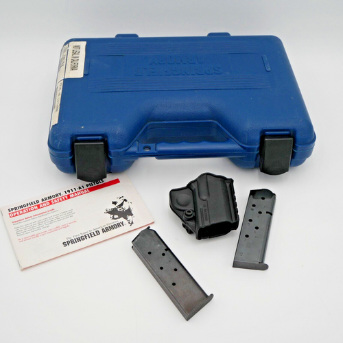 lot Springfield Armory 1911 Hard Gun Case Holster 2 magazines PX9115LP ...