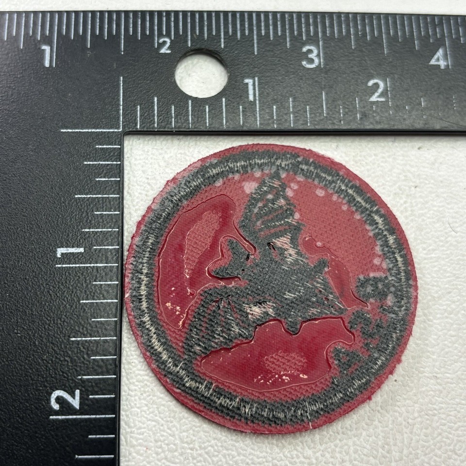 Vintage Red Black Boy Scouts Black BAT Twill Patch (Patrol Medallion ...