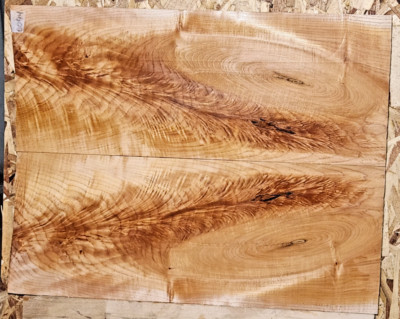 FIGURED FLAME MAPLE WOOD 0094 LUTHIER Electric GUITAR TOP SET 22 x 16 x ...