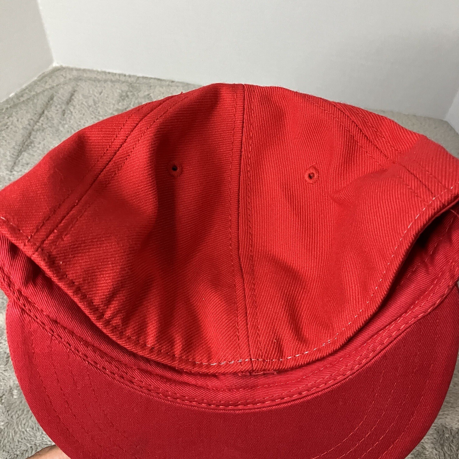 Y2K Elmo Hat Red Sesame Street Muppet Fitted Flat Bri… - Gem