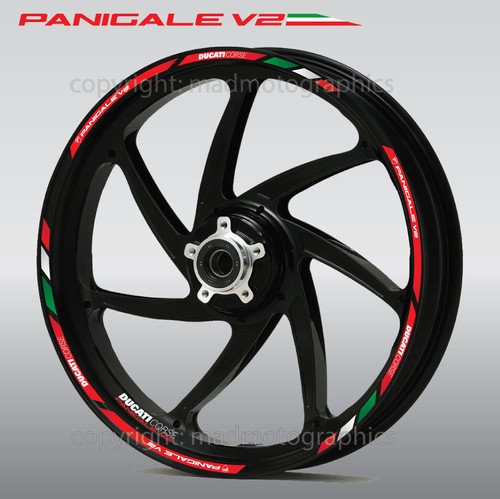 Panigale V2 motorcycle wheel decals stickers rim stripes for Ducati ...