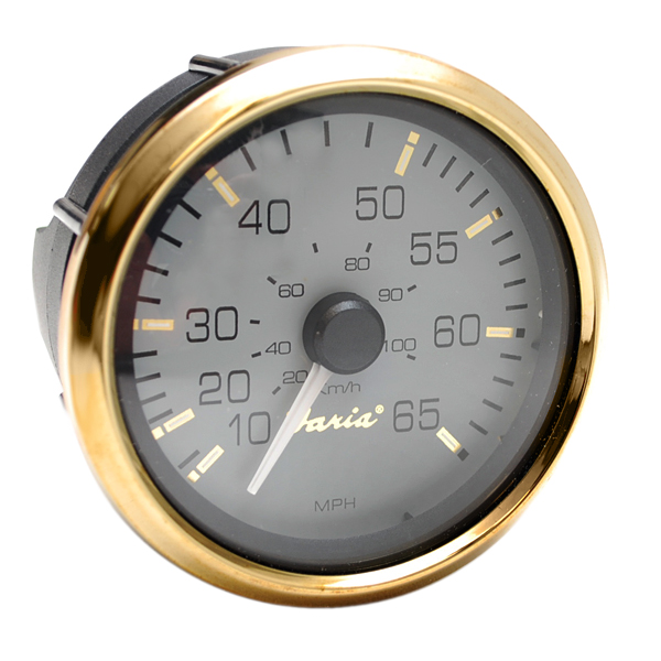 Faria Boat Speedometer Gauge SE9768B | Signature Gold 3 1/4 Inch | eBay