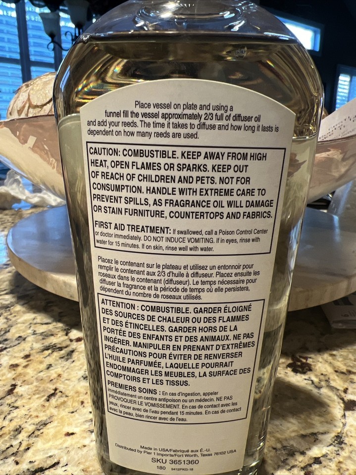 Pier 1 Imports Concentrated Fresh Agave 16 OZ.REFILL REED DIFFUSER OIL ...