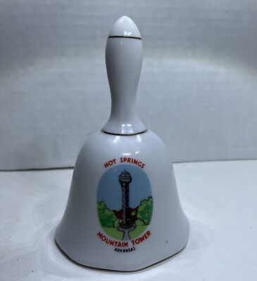Vintage Hot Springs Mountain Tower Arkansas Souvenir Bell White 4.5” | eBay