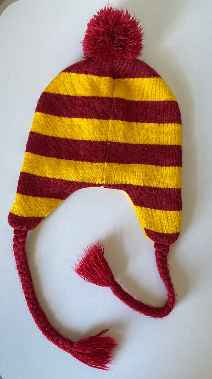 Harry Potter House Gryffindor Logo Stripes Knit Hat W… - Gem