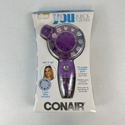 Conair Quick Gems Jewelry Kit Bejewel Your Hair 30 Sparkly Gems New ...