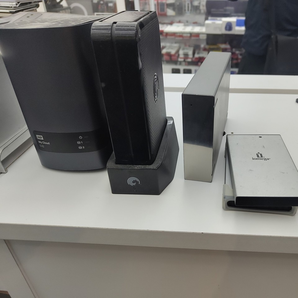 Job lot 11 x External HDD mix WD G-drive over 11 TB hd working, caddy ...