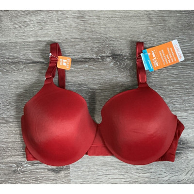 NEW Warner's Size 38C This Is Not A Bra Underwire Lightly Lined Bra Red ...