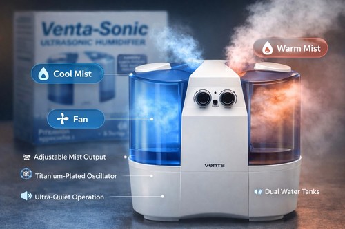 Venta Ultrasonic VS 205 Warm And Cool Mist Humidifier Tested | eBay