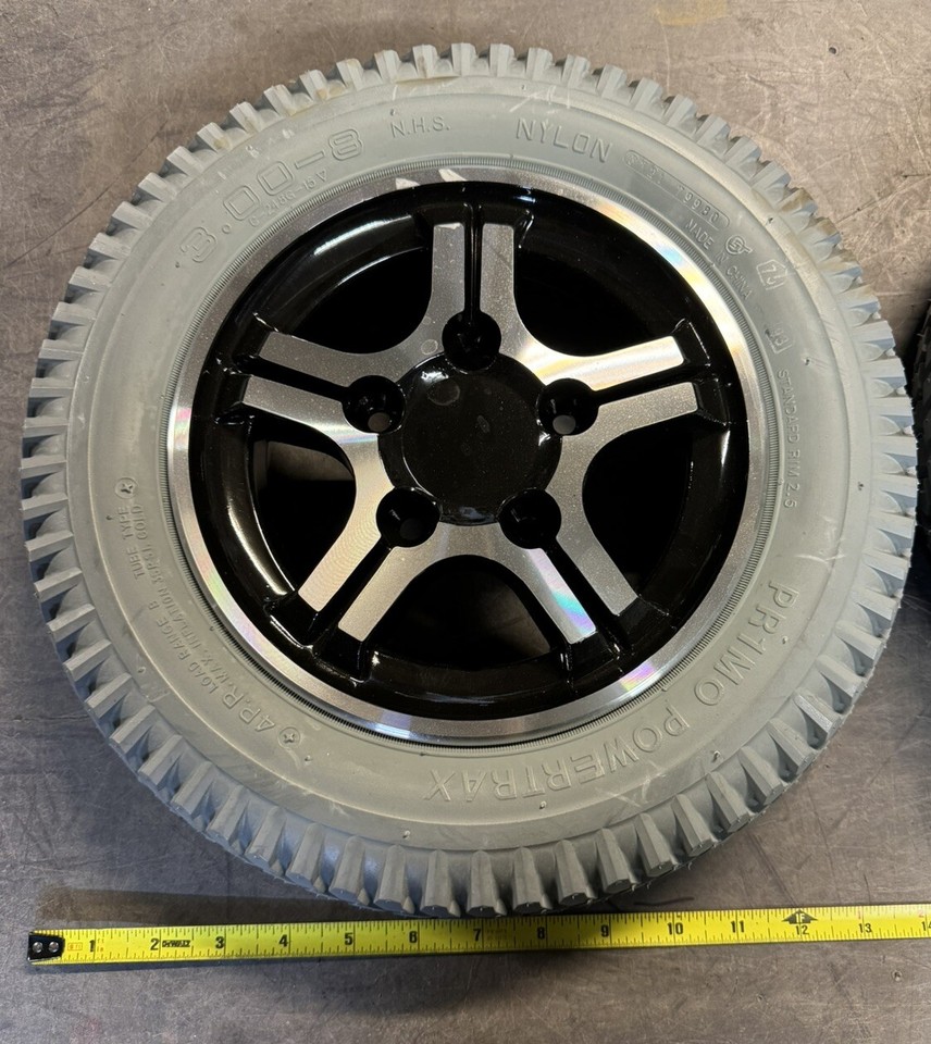 Quantum Q6 Edge 2.0 wheelchair jazzy drive tires wheels Pr1mo 3.00x8 ...