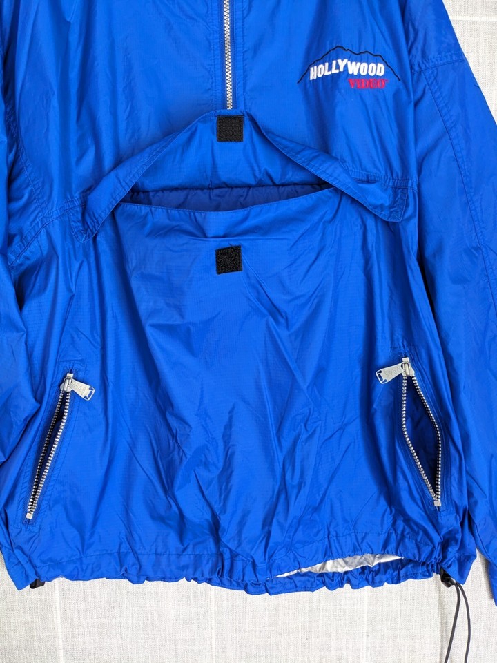 Vintage Hollywood Video Mens Jacket Large Blue Anorak Employee Uniform ...