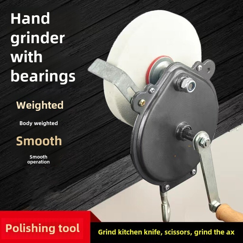 Hand Crank Grinder Wheel Manual Grinder Grinding Machine Sharpener Tool ...