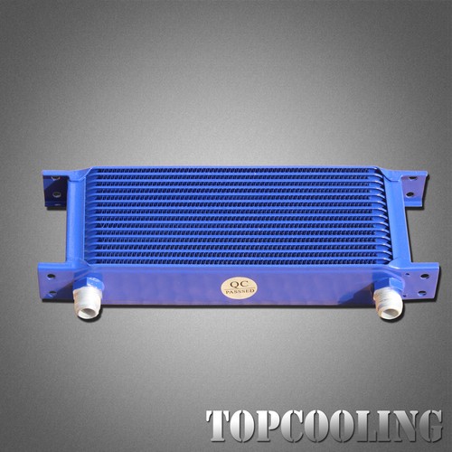 Universal Blue 15 Row AN-10AN Universal Engine Oil Cooler Aluminum | eBay
