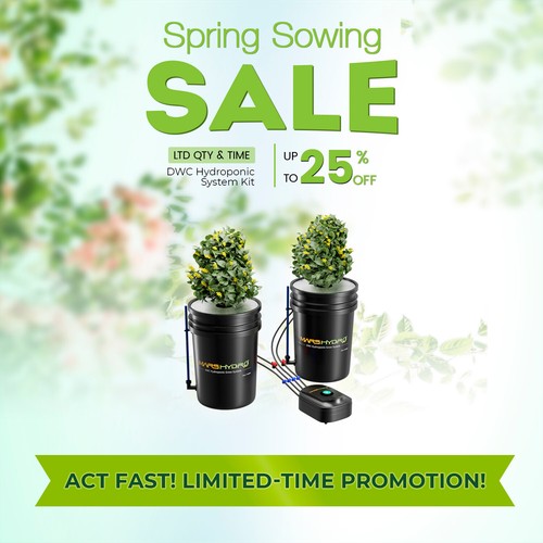 Mars Hydro DWC Hydroponics Grow System 5 Gallon Deep Water Culture with ...