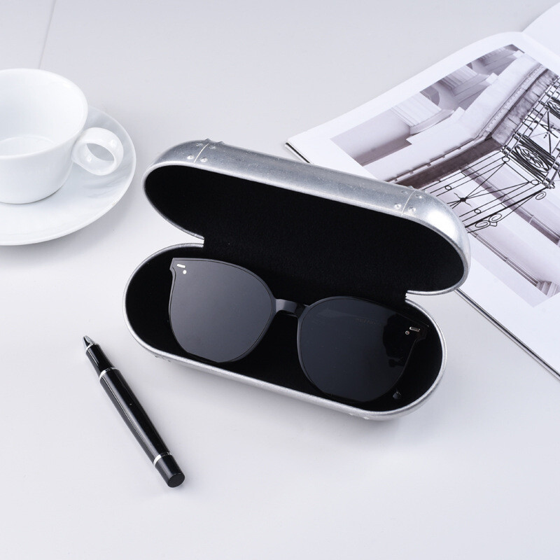 Aluminum Sunglasses Hard Case cylindrical Eyewear Shell for Pilot ...