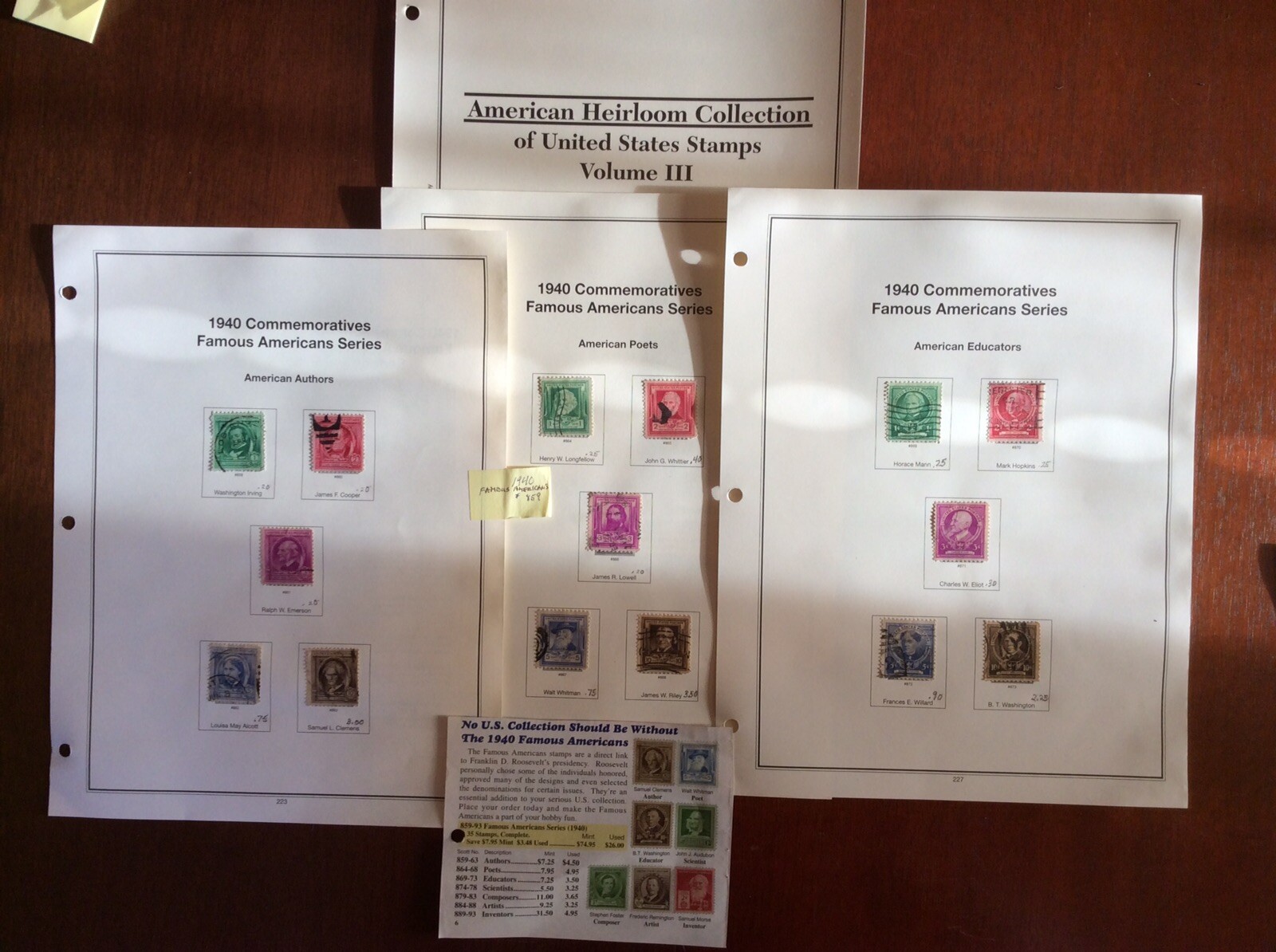 US Stamp Year Sets 1940 To 1949. 10 Complete Sets. See Description ...