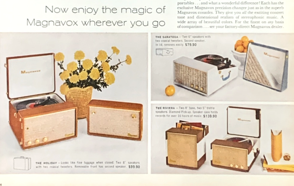 Magnavox Portable Stereo Record Changer Vintage 1959 Print Ad #1140 | eBay
