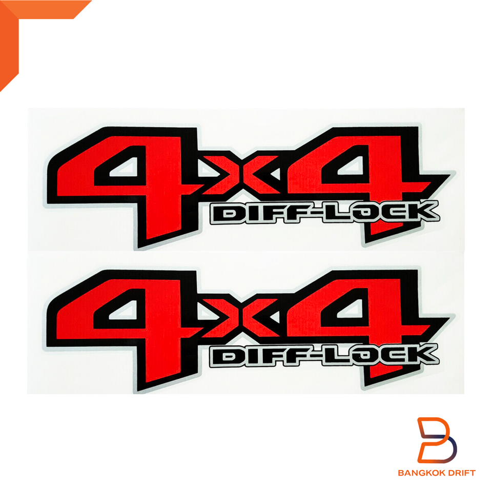 4X4 DIFF LOCK SIDE CABIN REAR BED STICKER DECAL FOR MITSUBISHI TRITON ...