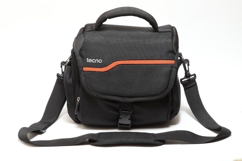 Jessops Tecno Camera Bag, Black & Orange with Shoulder Strap - Good ...