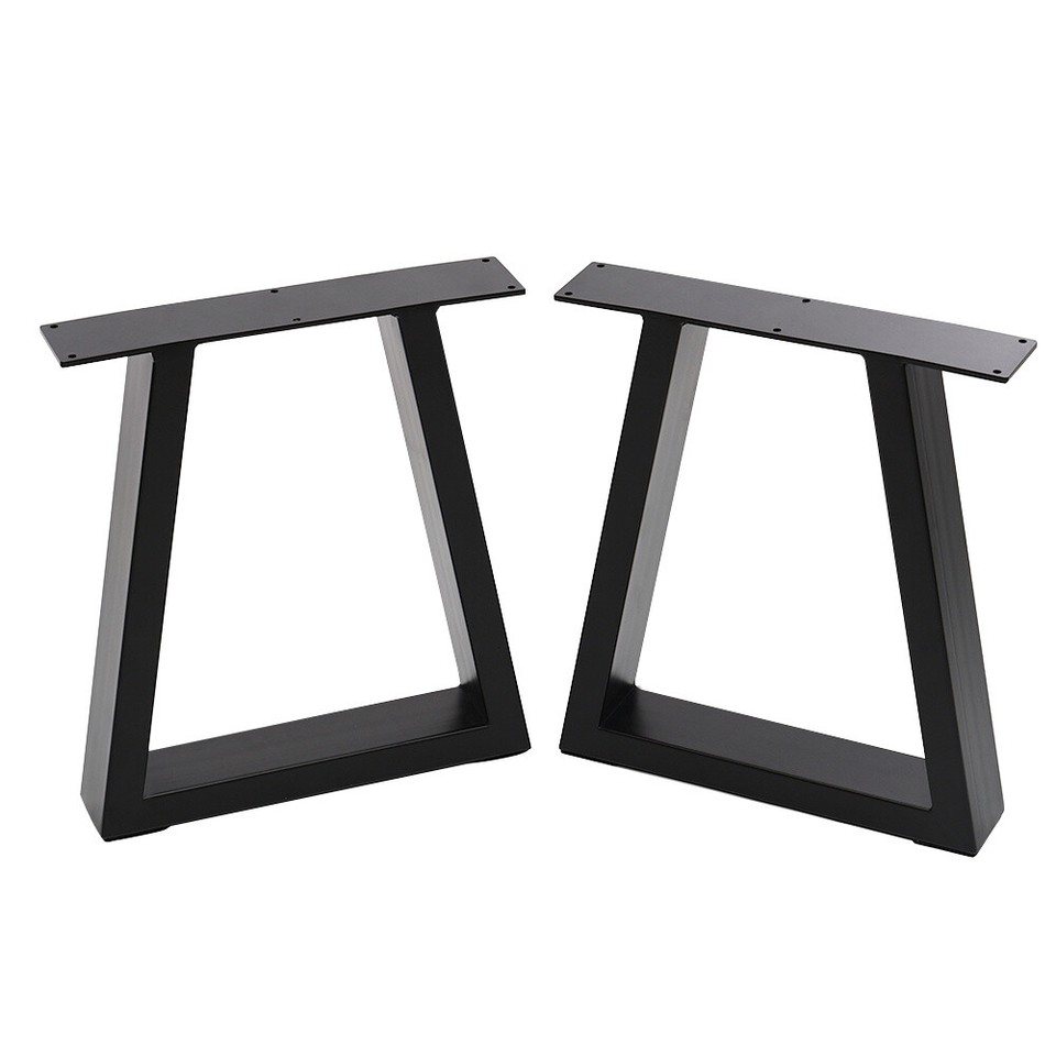 2x Industrial Steel Table Legs Stand Feet Trapezium Shape Frame Bench ...