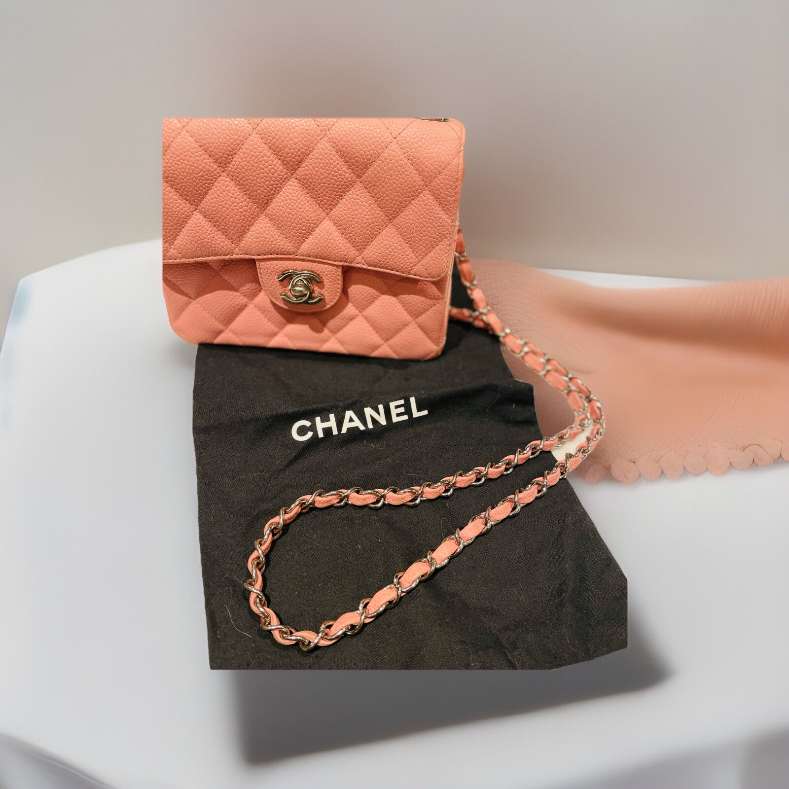RARE!! Authentic Chanel Mini Bag Classic Caviar Shoul… - Gem