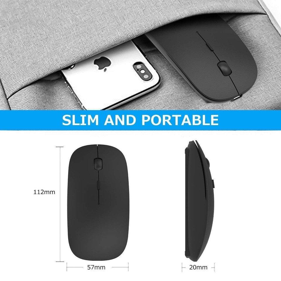 2.4GHz Optical Wireless Slim Mouse With Mini USB Receiver For Laptop PC ...