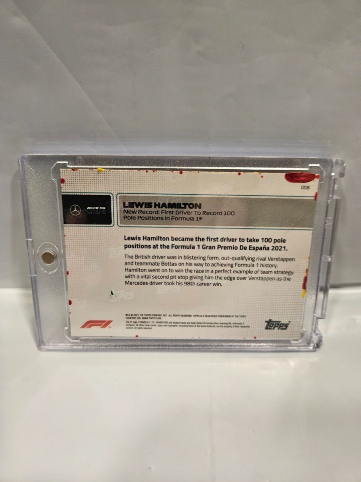 Lewis Hamilton SCUDERIA FERRARI Red Yellow ART CARD Formula 1 F1 ...