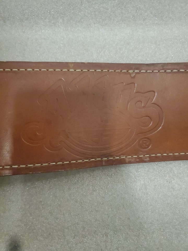 Vintage Altus Genuine Leather Weight Lifting Belt Double Prong Brown X ...