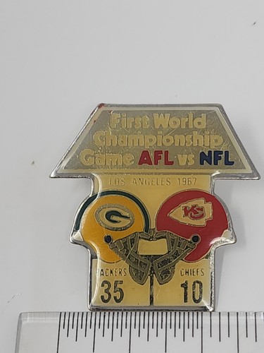 GREEN BAY PACKERS LAPEL PIN FIRST WORLD CHAMPIONSHIP GAME AFL VS NFL ...