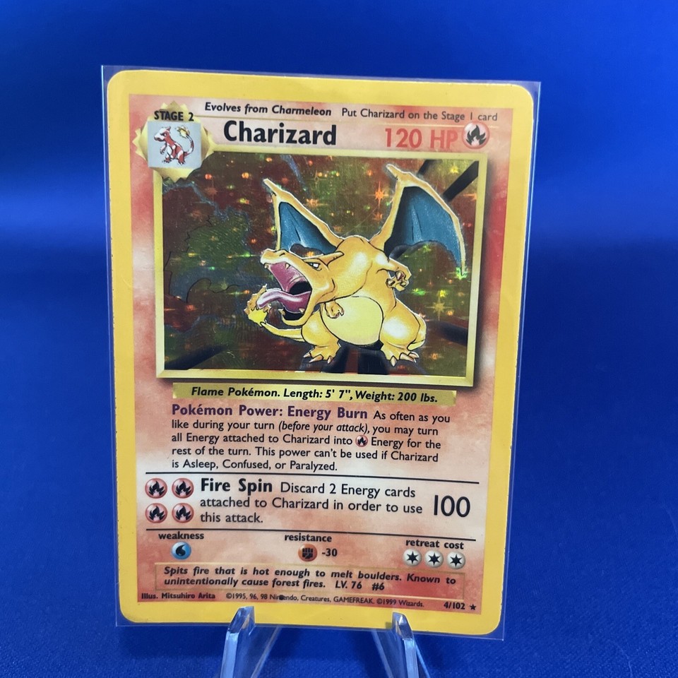 Charizard BLACK DOT ERROR Pokemon Card 4/102 Base Set 1999 WOTC | eBay