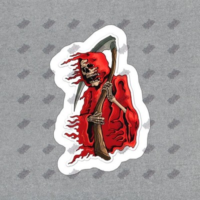 Creepy Grim Reaper Vinyl Sticker Scary Decal for Halloween Perfect ...