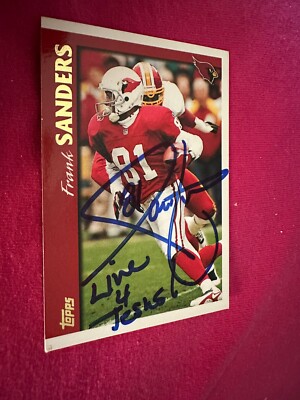 RARE 1997 Topps Frank Sanders Hand Signed On Card Auto Autograph ...