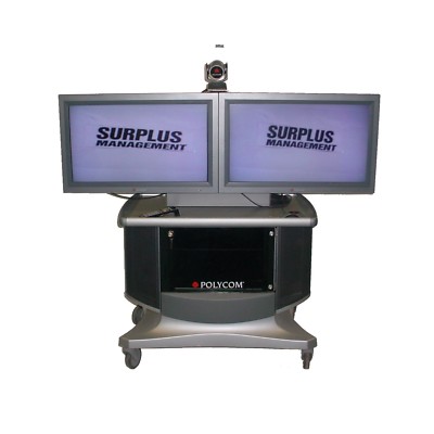 Polycom HDX 9000/9002 Video Conference System w/ 2 x 32" Monitors ...