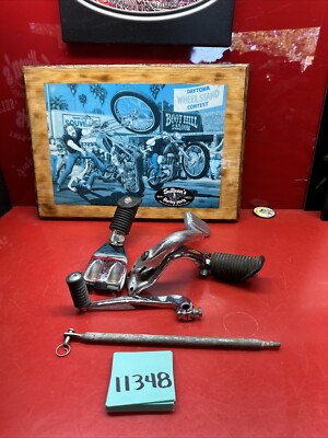 Harley Dyna Mid Control Fits 1991 - 2017 Oem Chrome Foot Peg Mounts Set ...