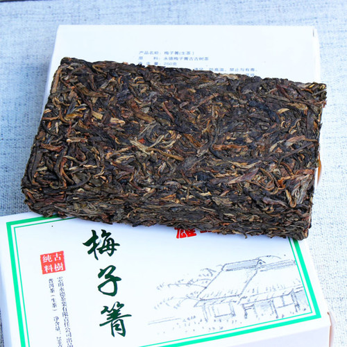 250g Old Tree Pu'er Green Tea Yunnan Puerh Raw Tea Brick Meiziqing Pu ...