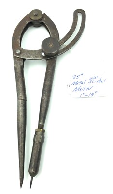 Vintage! Large 7".5 Nairn Metal Over Scriber 1"-14" | eBay