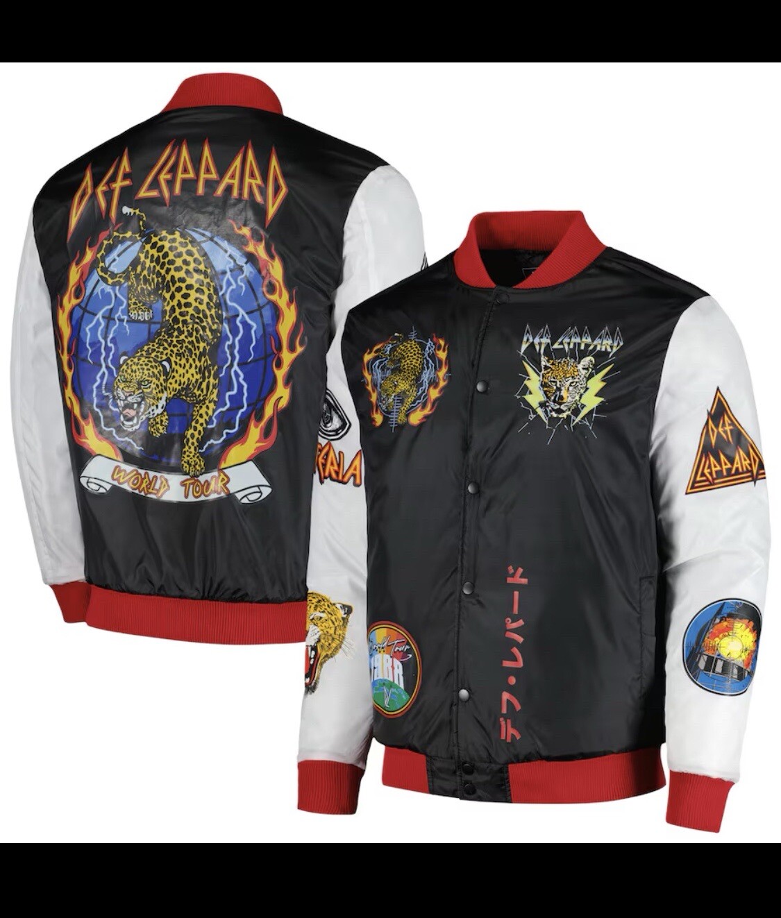 Def Leppard Nylon "World Tour" Bomber Jacket Size XL Concert Rock NWT ...