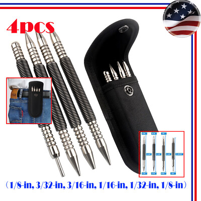4-Piece Spring Loaded Nail Set, Dual Head Nail Setter and Hinge Pin ...
